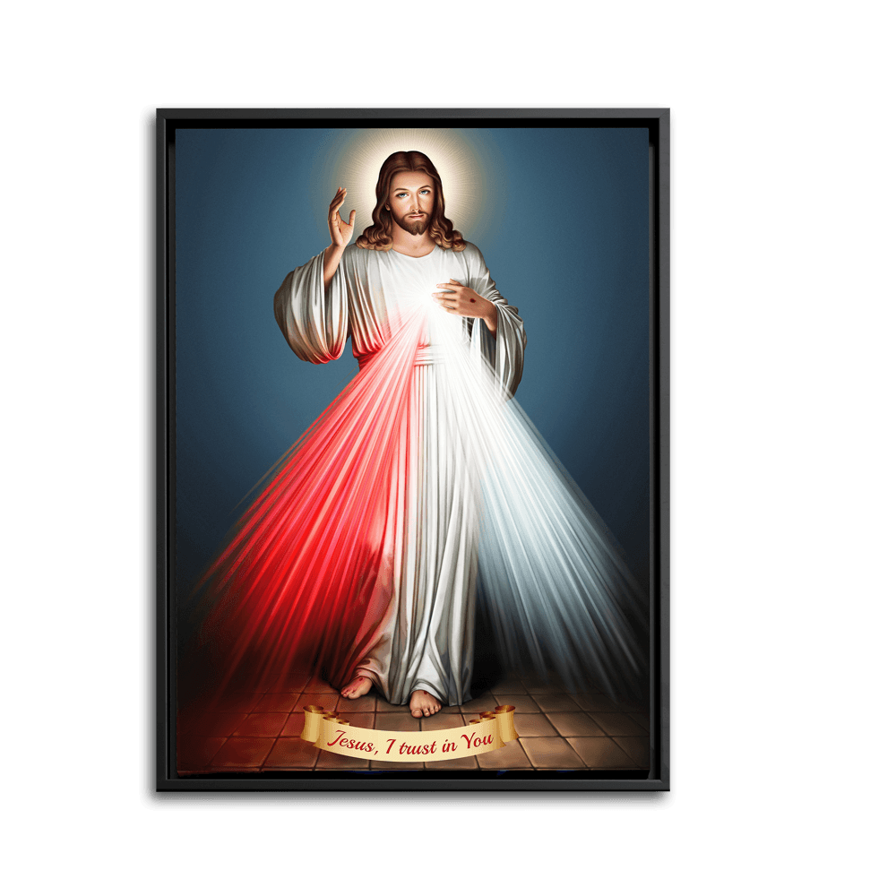 Divine Mercy Blue - Framed- Acrylic Wall Art