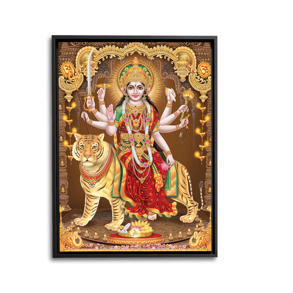 Durga Devi - Ambaji - Framed - Acrylic Wall Art